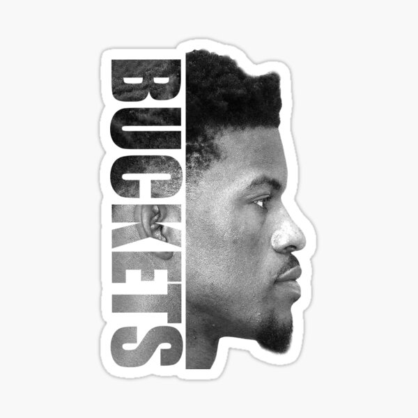 "Jimmy "Buckets" Butler - Black / White" Sticker by AYA-Design | Redbubble