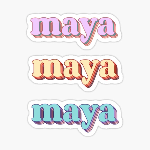 "Maya Word Art" Sticker by Arexus | Redbubble