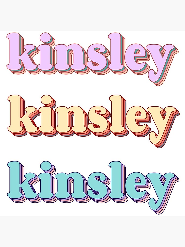 "Kinsley Word Art" Poster by Arexus | Redbubble