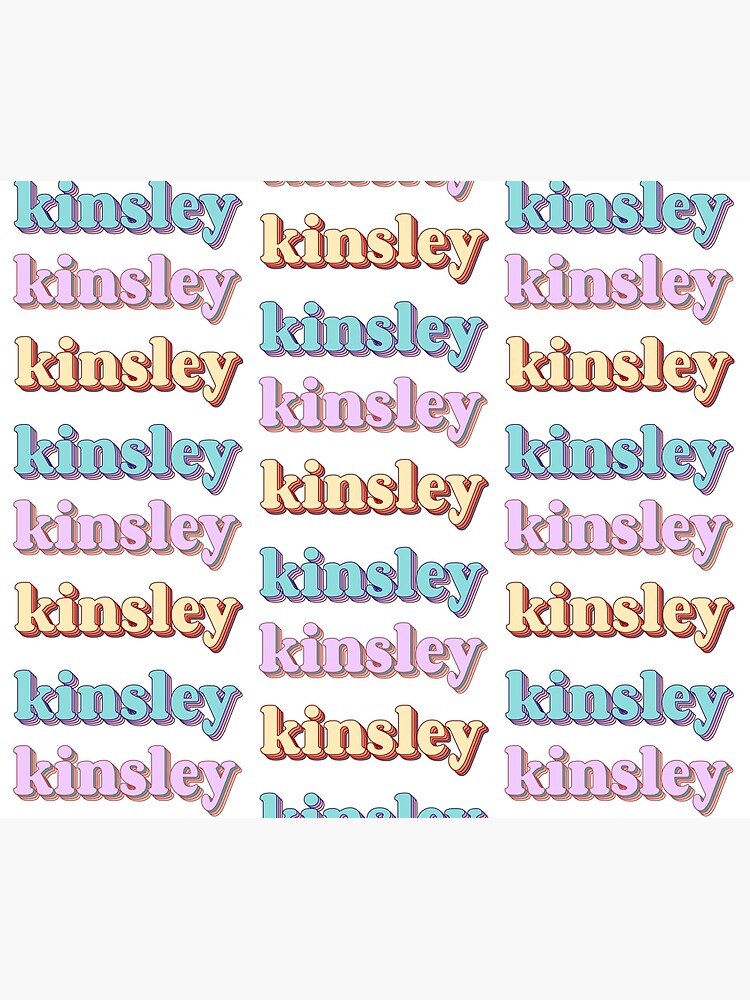"Kinsley Word Art" Throw Blanket by Arexus | Redbubble