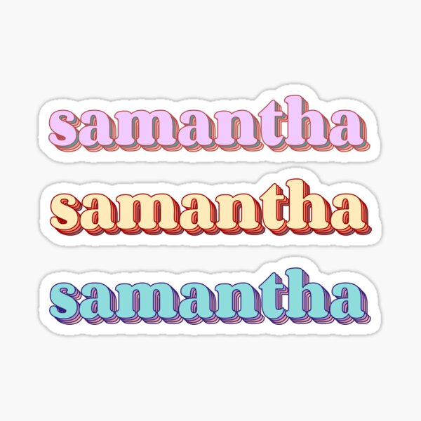 "Samantha Word Art" Sticker for Sale by Arexus | Redbubble