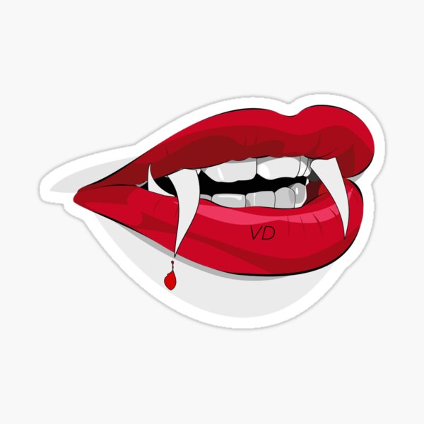 "Vampire lips TVD" Sticker for Sale by A. Love | Redbubble