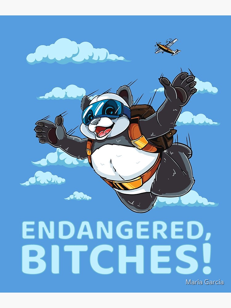 "Skydiving Life - Endangered Panda Bear" Poster for Sale by CreativeFit ...