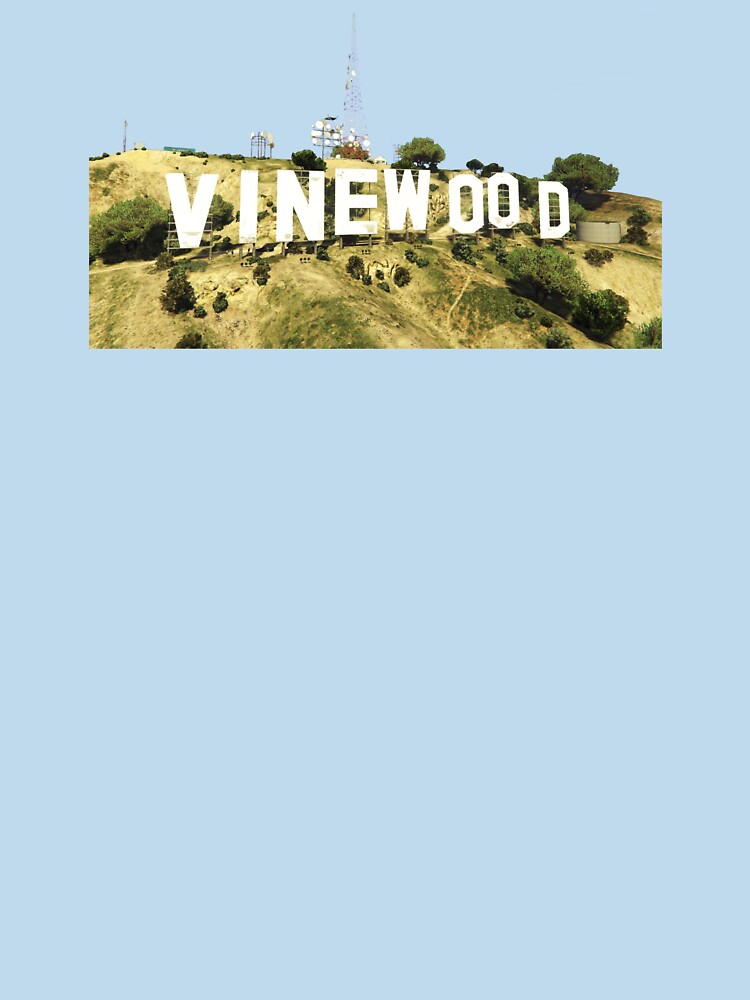 "GTA V Inspired Vinewood Hills Sign Transparent Design" Essential T ...