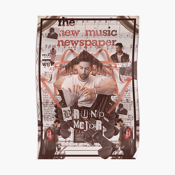 "Bruno Major Collage Print" Poster for Sale by jakelecarner | Redbubble