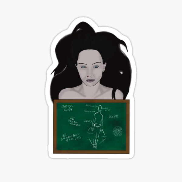 "Jane Doe (version 1)" Sticker for Sale by strayheartbja | Redbubble