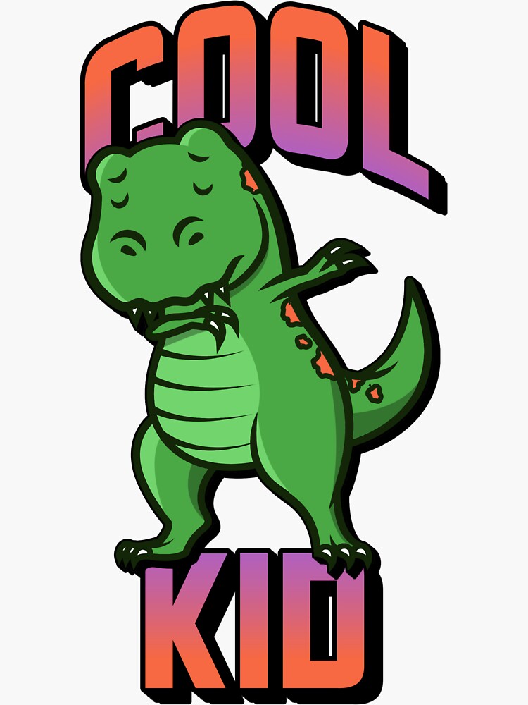 "Cool T-Rex Kid Dabbing Dino" Sticker for Sale by jacks-tees | Redbubble