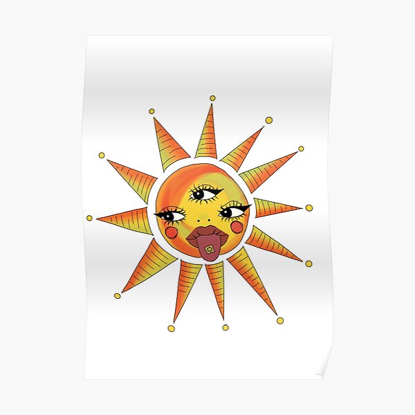 "Indie sun drawing" Poster for Sale by elly-malahova | Redbubble