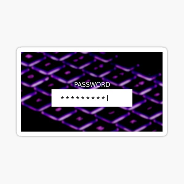 "Password notebook" Sticker for Sale by JellaDelta | Redbubble