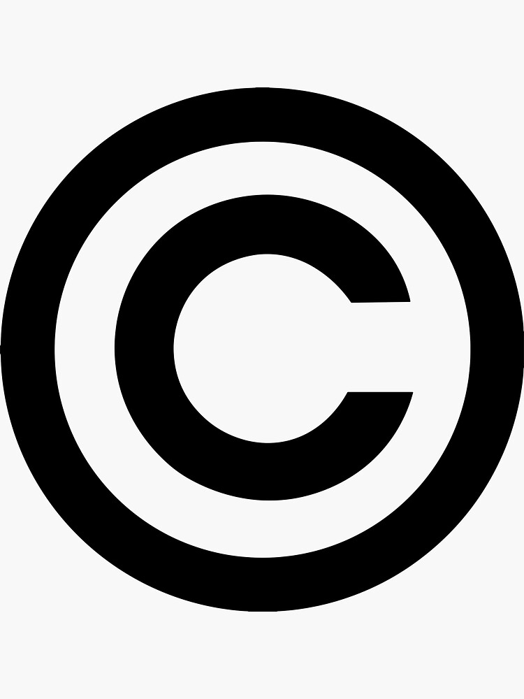 "Copyright Symbol" Sticker for Sale by LimitedLLC | Redbubble