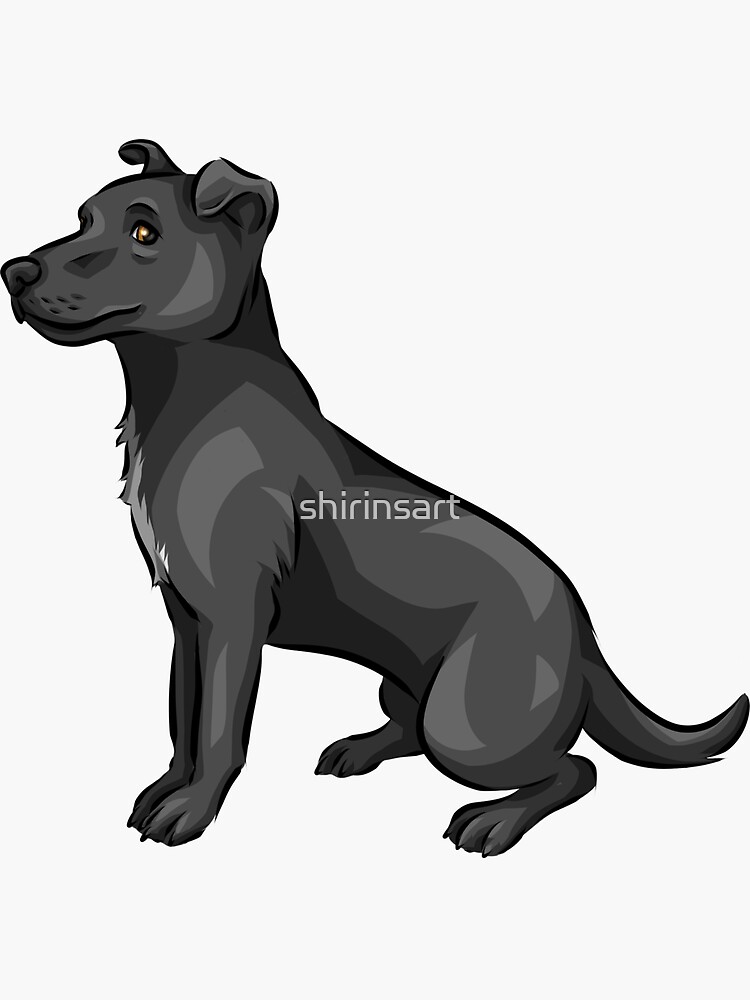 "Patterdale Terrier | Cute Dog Art" Sticker by shirinsart | Redbubble