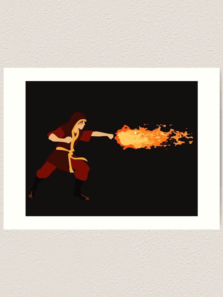 "Zuko Firebending from Avatar the Last Airbender" Art Print by ...