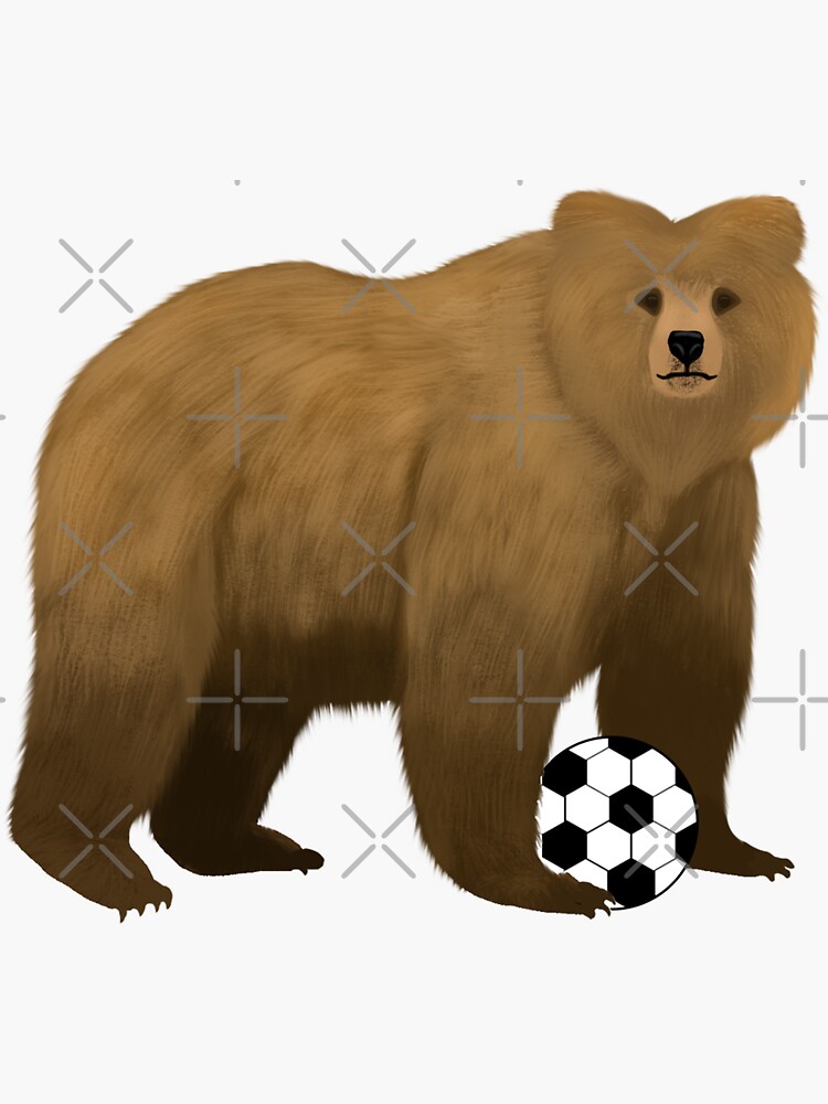 "Soccer Bear" Sticker for Sale by cmd-art | Redbubble