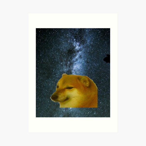 "Cheems head in space" Art Print by SciathDe | Redbubble