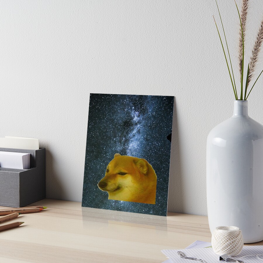 "Cheems head in space" Art Board Print by SciathDe | Redbubble