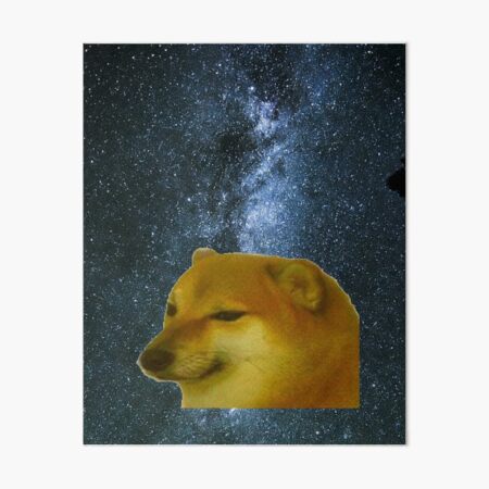 "Cheems head in space" Art Board Print by SciathDe | Redbubble