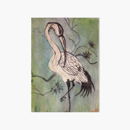 "Clamourous Captivating Crane " Art Board Print by Katapillar | Redbubble