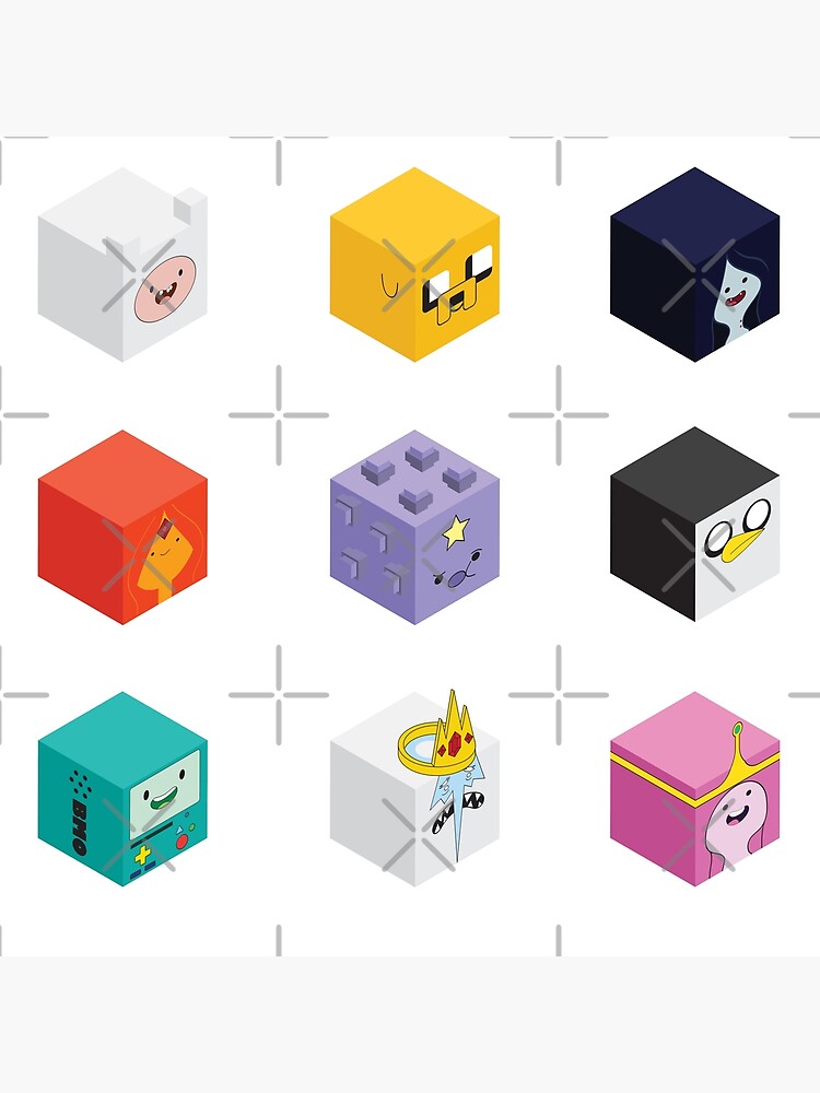 "Cube Adventure Time by Akela" Poster for Sale by AkelaDarkWolf | Redbubble