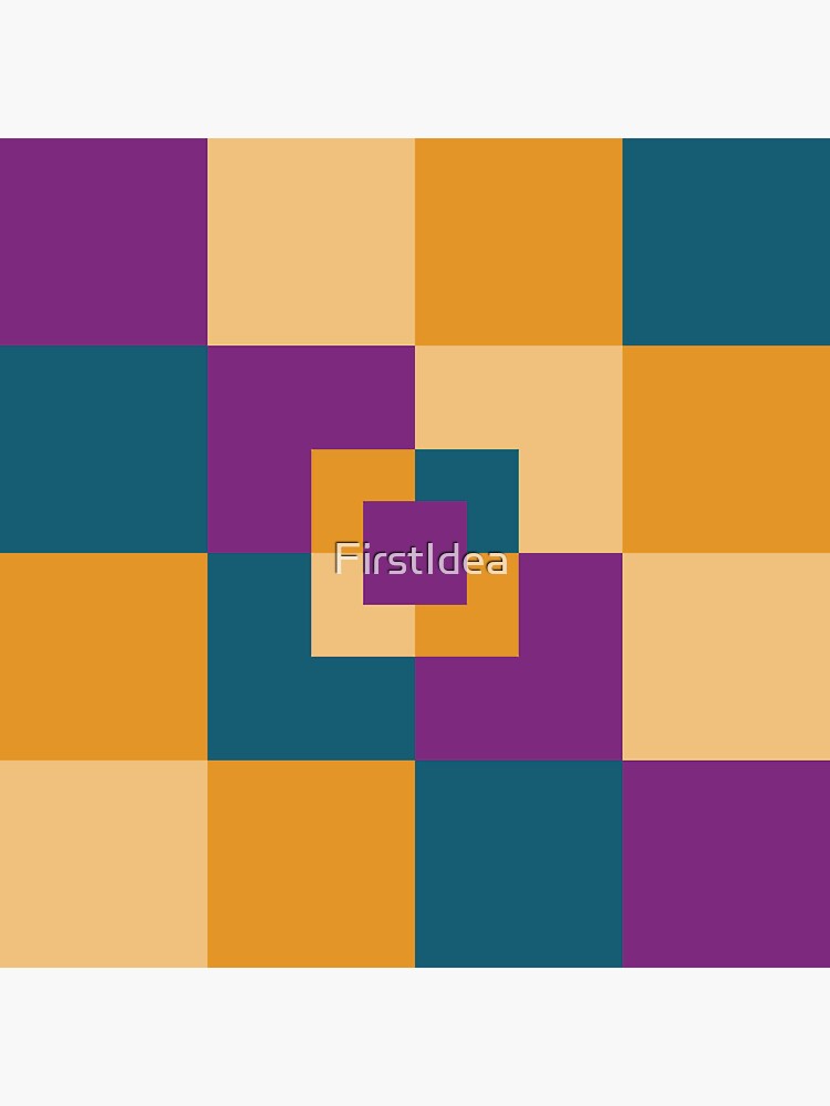 "Natural squares 4x4 - modern design - KFEA" Sticker for Sale by ...