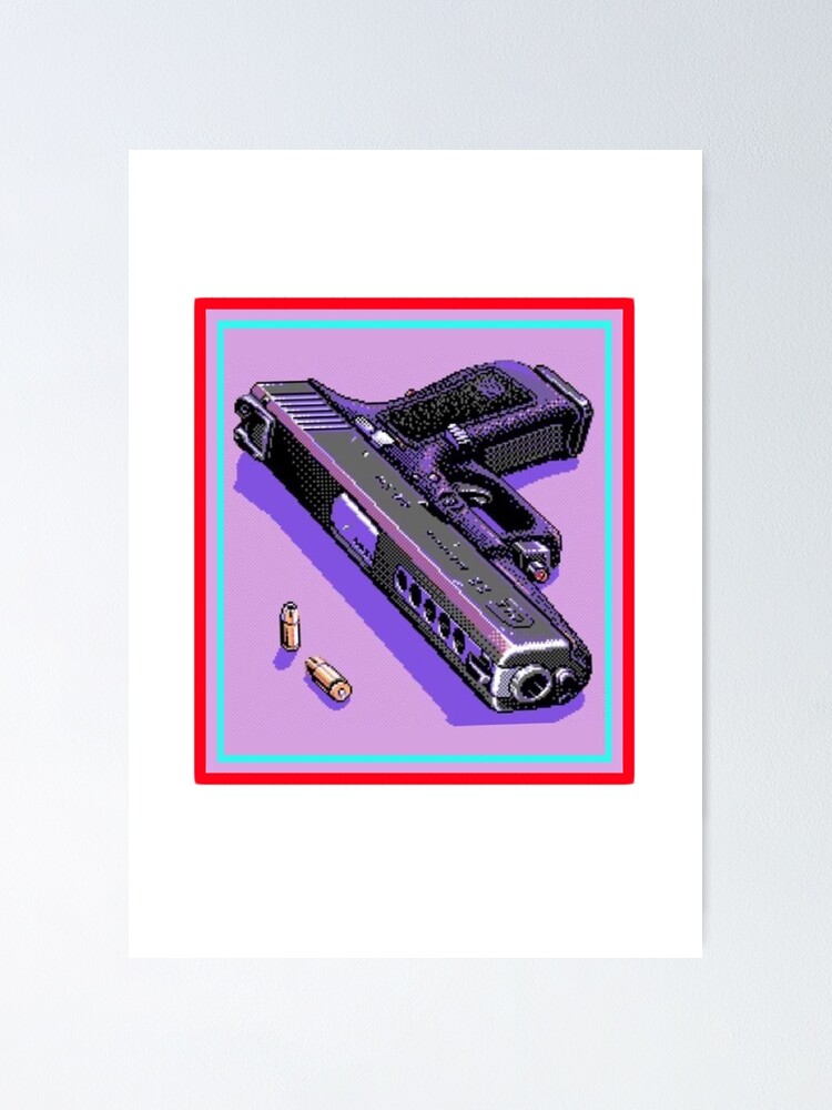 "purple gun" Poster for Sale by morpheuzz | Redbubble