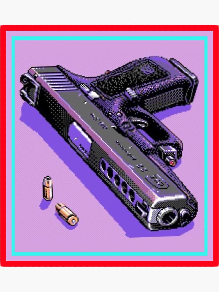 "purple gun" Sticker for Sale by morpheuzz | Redbubble