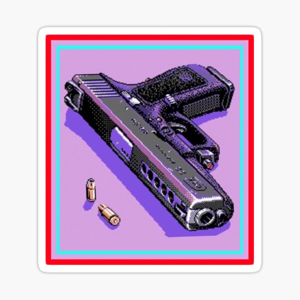 "purple gun" Sticker for Sale by morpheuzz | Redbubble