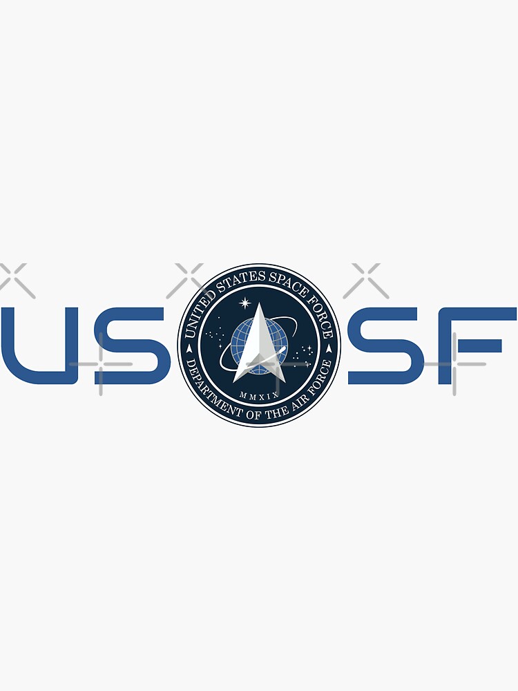 "USSF -- UNITED STATES SPACE FORCE (Blue)" Sticker by enigmaticone ...