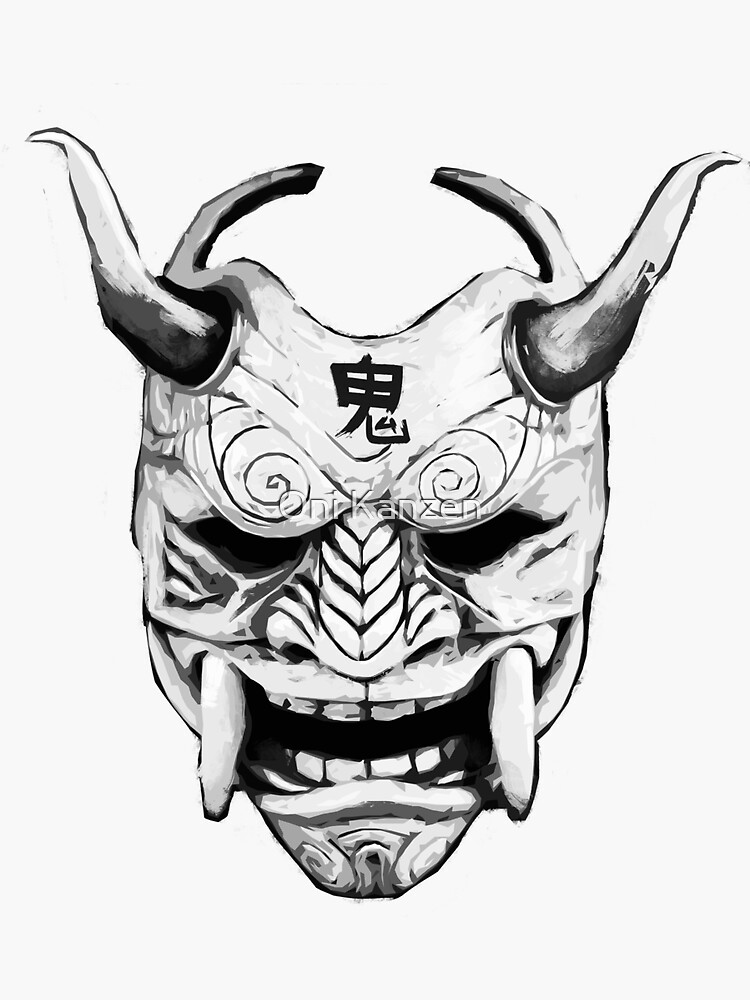 "Oni Ink" Sticker for Sale by NihonJinDesu | Redbubble