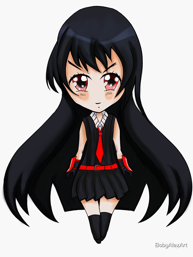 Chibi Akame Ga Kill Sticker By Bobyalexart Redbubble