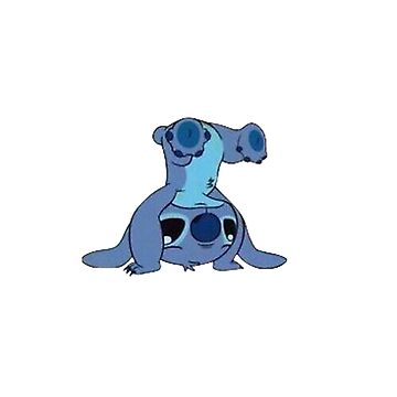 "Stitch doing a handstand" Sticker for Sale by Andrea Perez | Redbubble