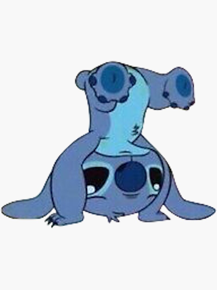 "Stitch doing a handstand" Sticker for Sale by Andrea Perez | Redbubble