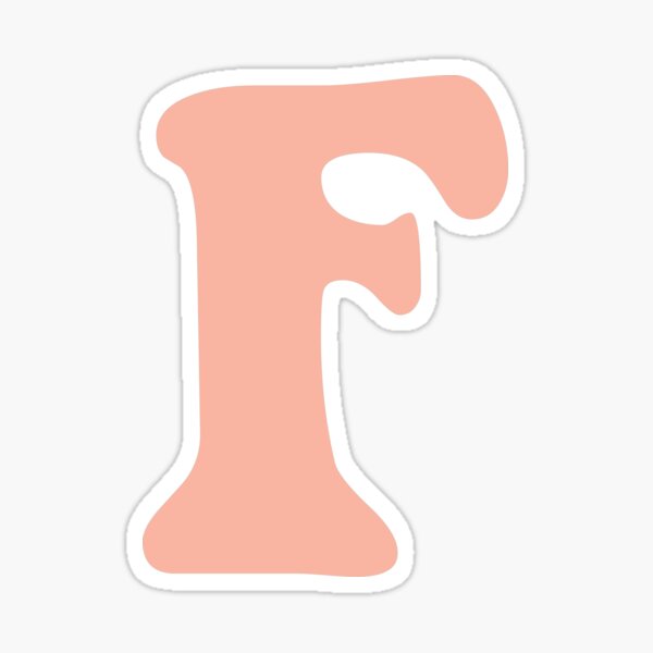"Monogram F Peach" Sticker for Sale by MaPetiteFleur | Redbubble