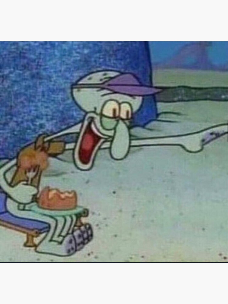 Pegatina «Calamardo riendo y señalando meme» de debracornell97 | Redbubble