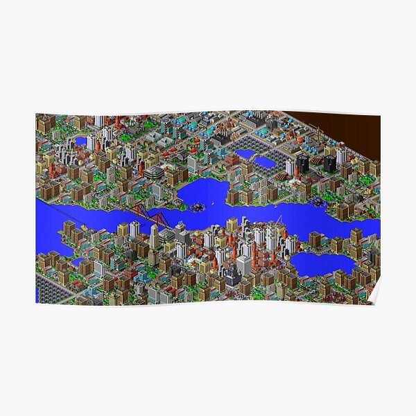 "SimCity 2000 HD Screenshot" Poster by slappybag9 | Redbubble