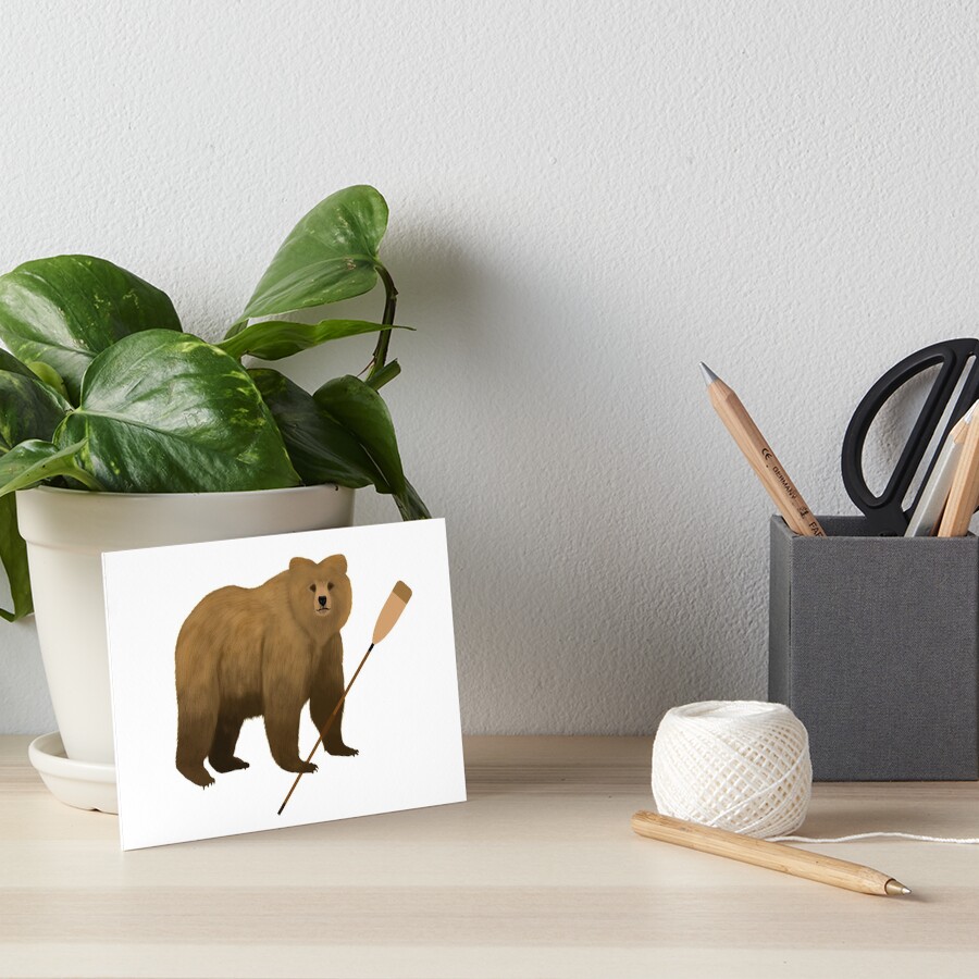 "Rowing Bear" Art Board Print for Sale by cmd-art | Redbubble