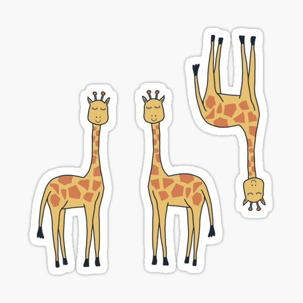 "Cute giraffe pattern and sticker pack" Sticker by JokeGysen | Redbubble