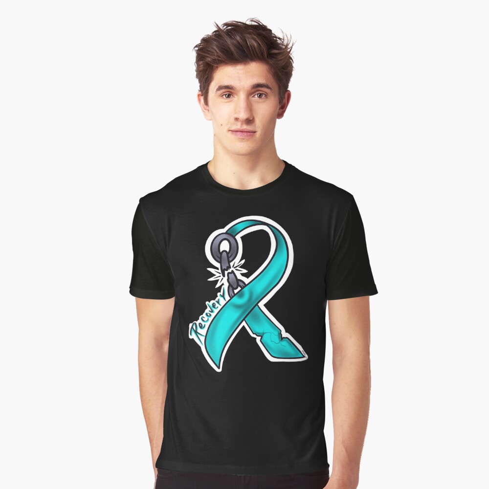 "Teal addiction recovery ribbon " Art Print for Sale by Chillateez ...