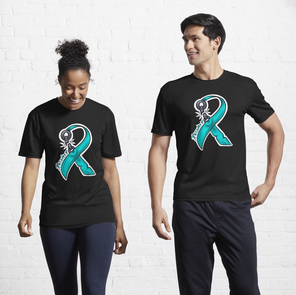 "Teal addiction recovery ribbon " Art Print for Sale by Chillateez ...