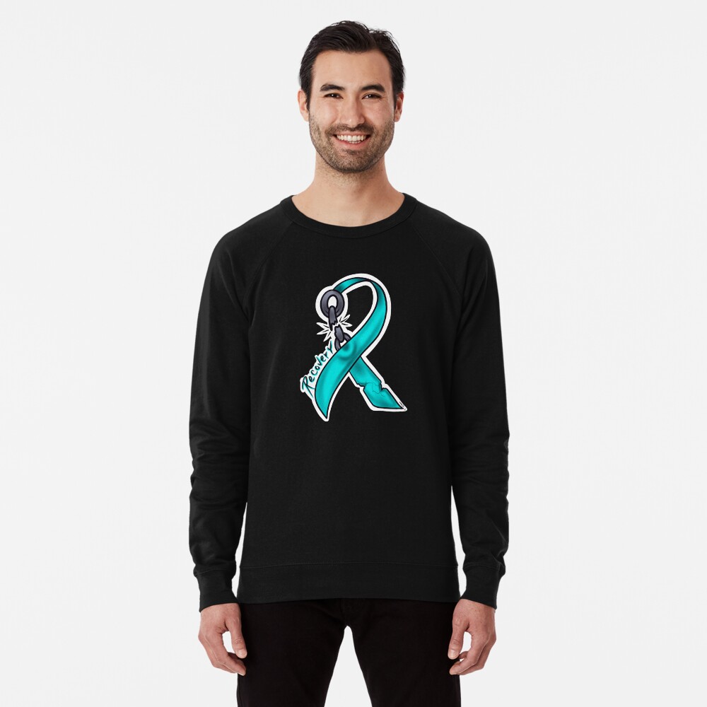 "Teal addiction recovery ribbon " Art Print for Sale by Chillateez ...