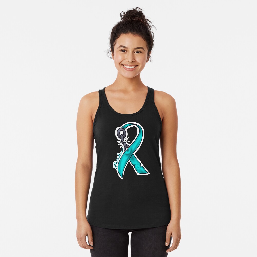 "Teal addiction recovery ribbon " Art Print for Sale by Chillateez ...