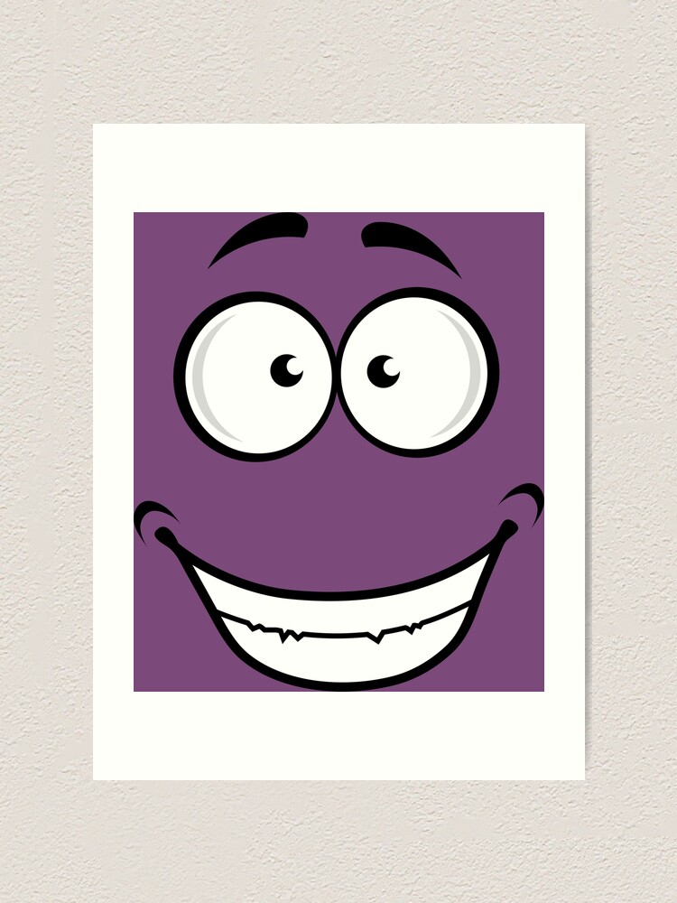 "Happy Face Illustration - Smiley Emoticon Emoji" Art Print for Sale by ...