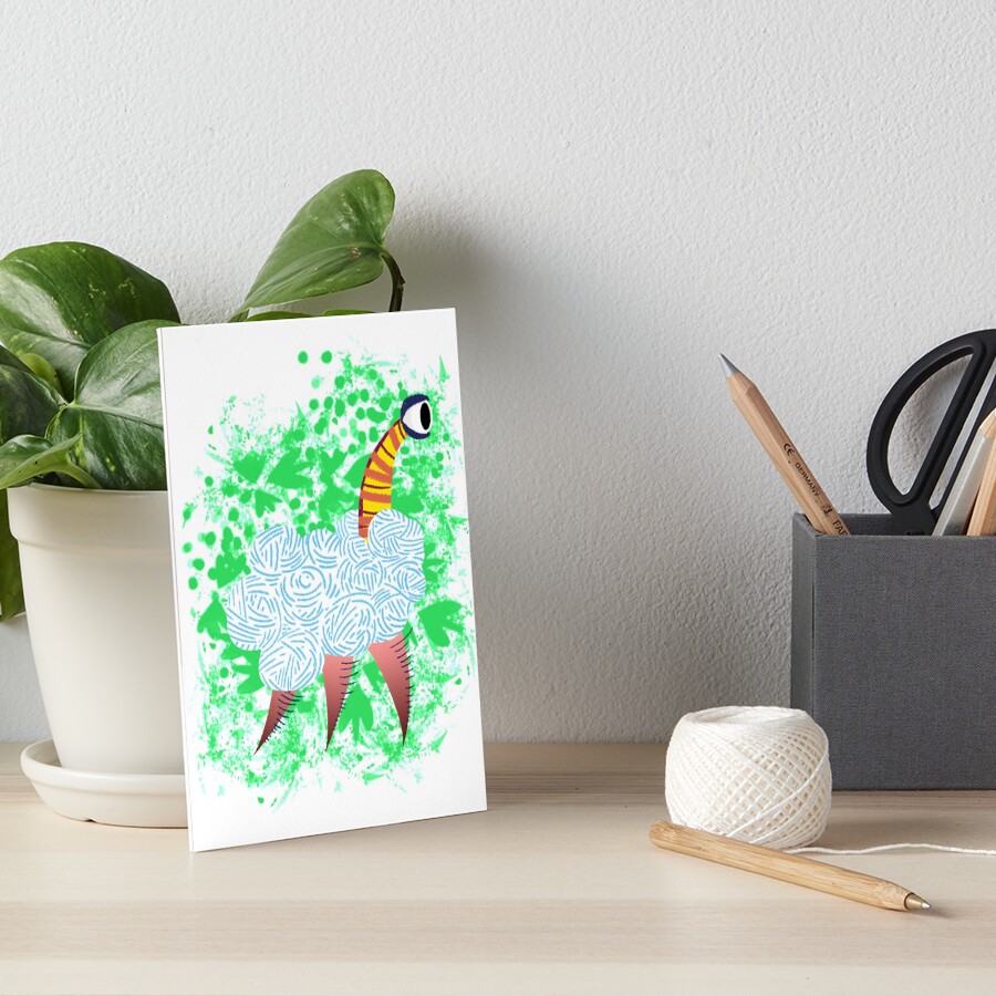 "Joe, the long neck creature" Art Board Print for Sale by pox-graphix ...