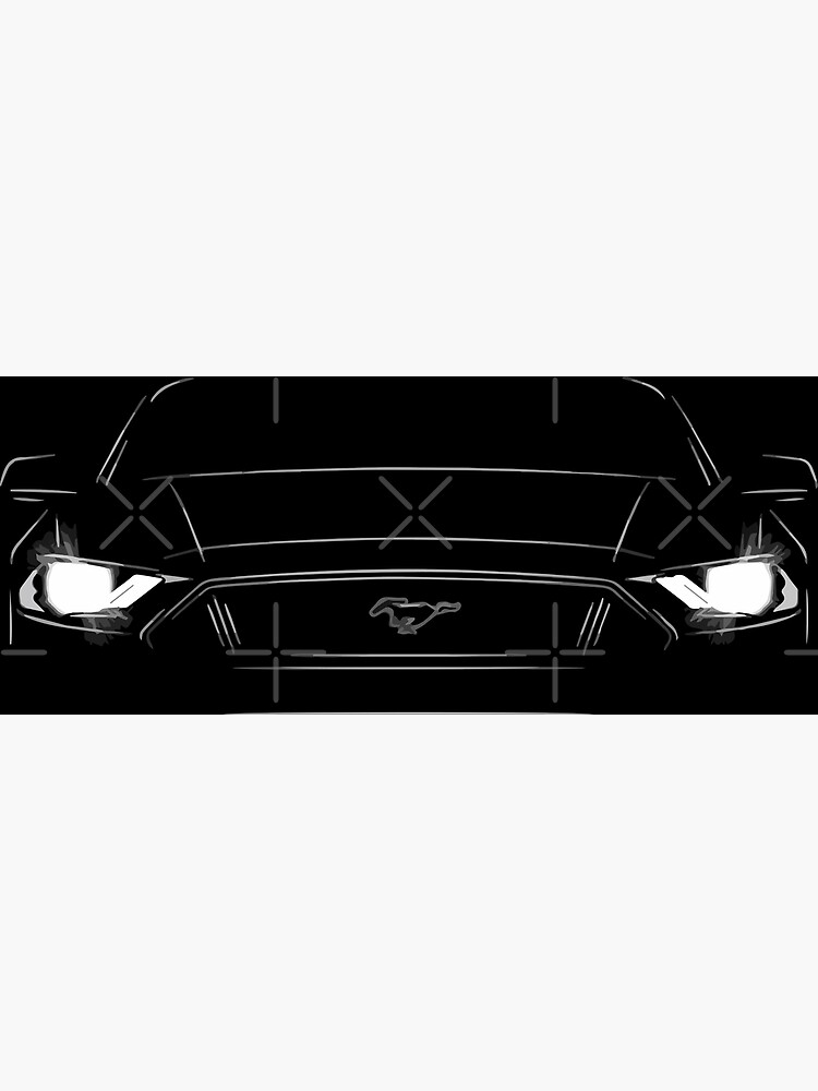 "Mustang Front Outline" Art Print for Sale by FromThe8Tees | Redbubble