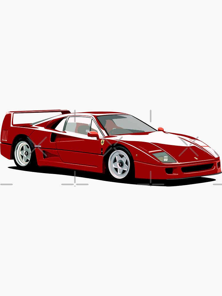 "Ferrari f40" Sticker by SaulCordan | Redbubble