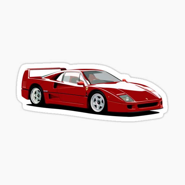 "Ferrari f40" Sticker by SaulCordan | Redbubble