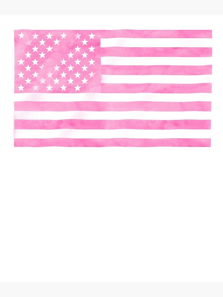 Póster «Bandera de Estados Unidos rosa Acuarela Orgullo americano» de ...