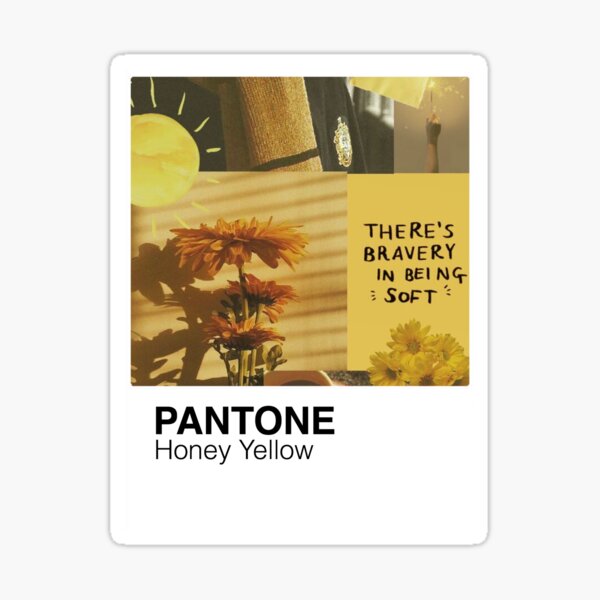 "Pantone Honey Yellow" Sticker for Sale by InfiresArtzs | Redbubble