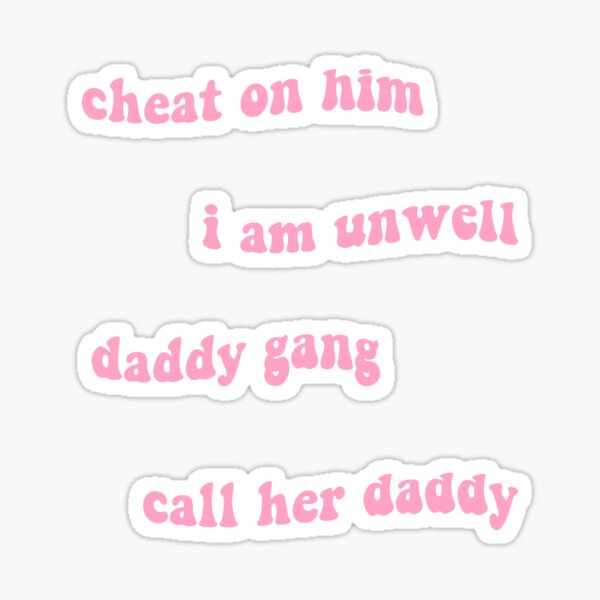 "Cheat on him" Sticker by moodmeth | Redbubble