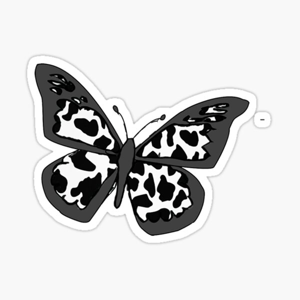 "Cow Print Butterfly Cute Indie Aesthetic " Sticker for Sale by ...