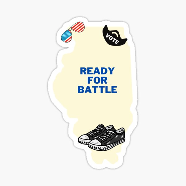 "Illinois Ready For Battle" Sticker for Sale by ElectionMerch | Redbubble